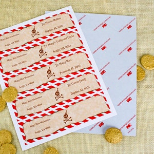 Pirate Party Wrap Around Address Labels- Printable - Etsy