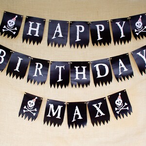 Pirate Party Birthday Banner- Printable-customized - Etsy