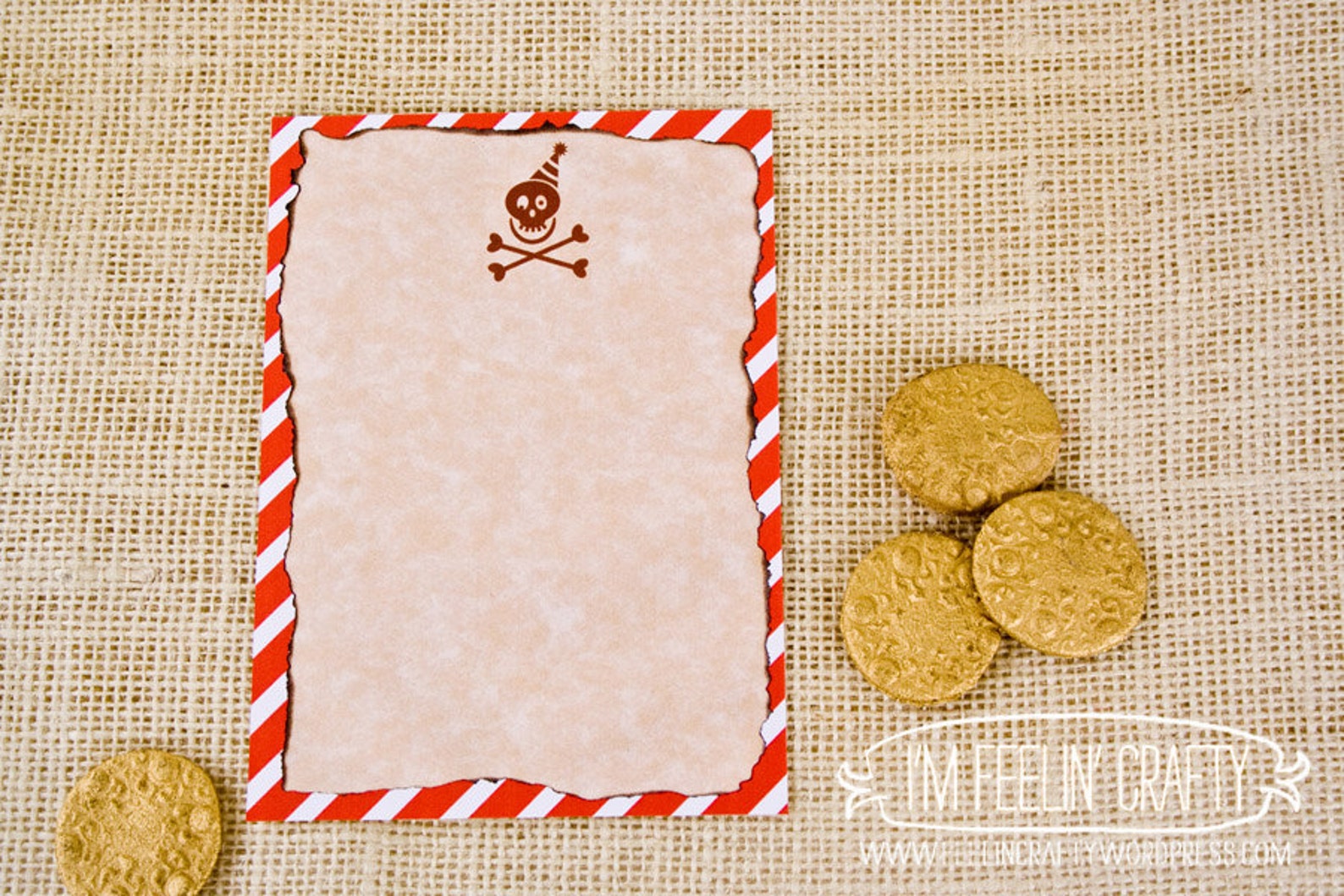 Pirate Party Thank You Notes- Printable- Parchment Color - Etsy