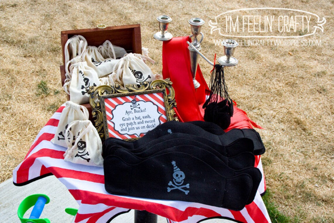Pirate Party Favor Table Sign- Printable - Etsy