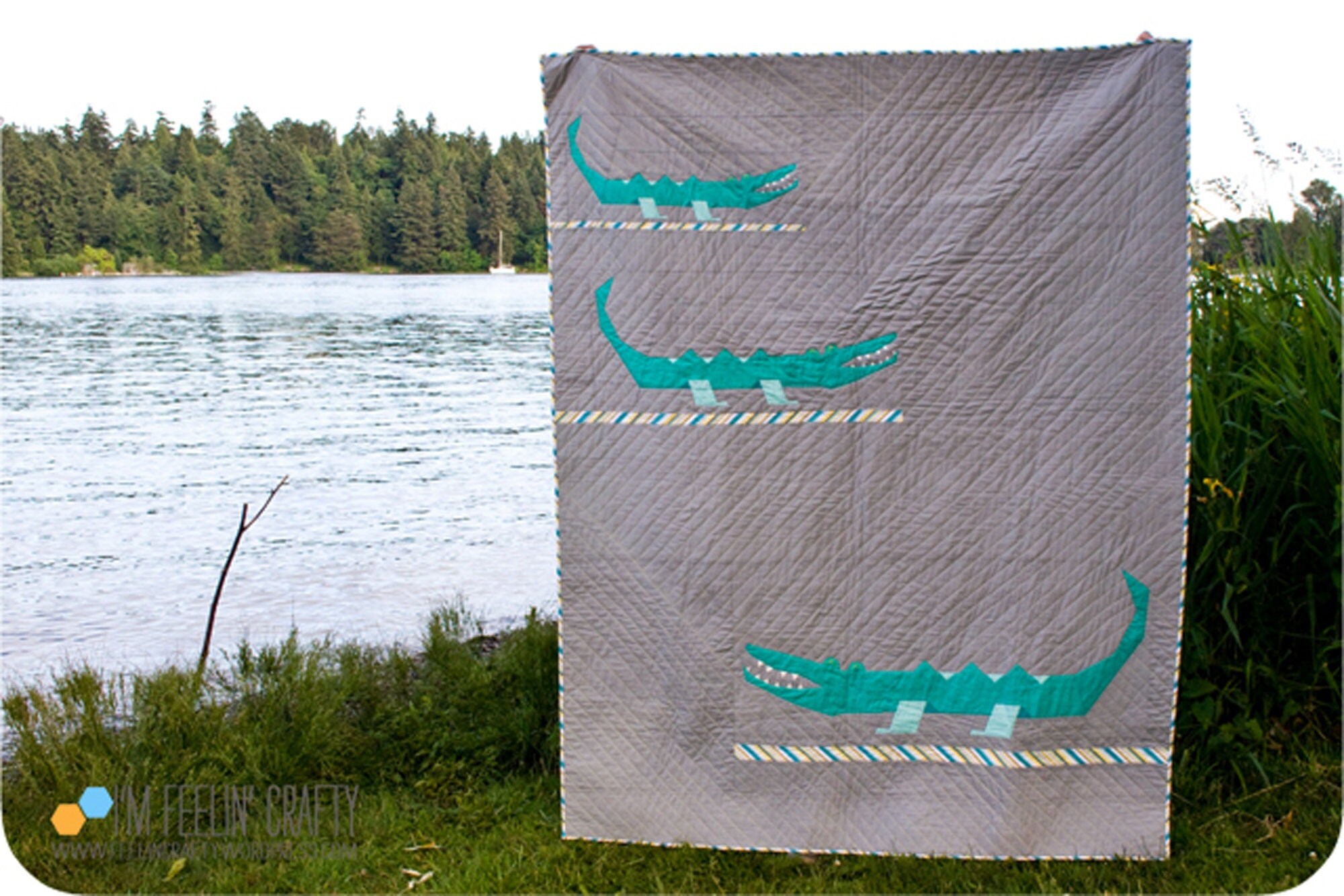 The 'gator Quilt- Paper Pieced Quilt Pattern, PDF, Instant Download ...