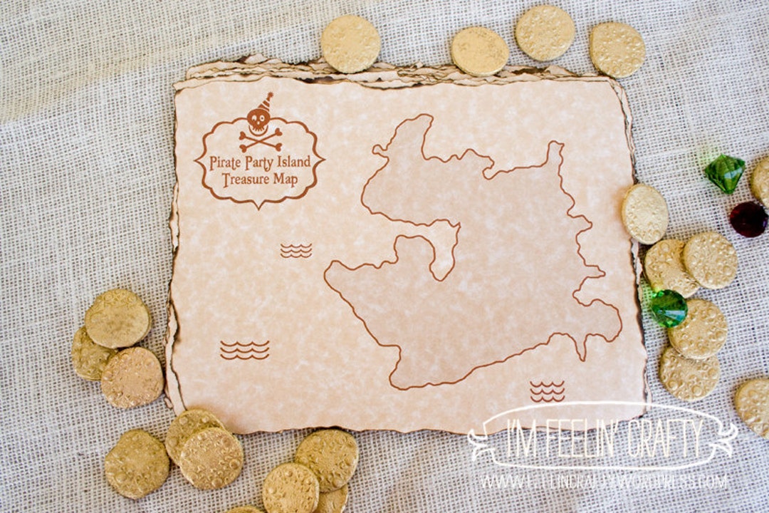 Pirate Party Treasure Map- Printable - Etsy