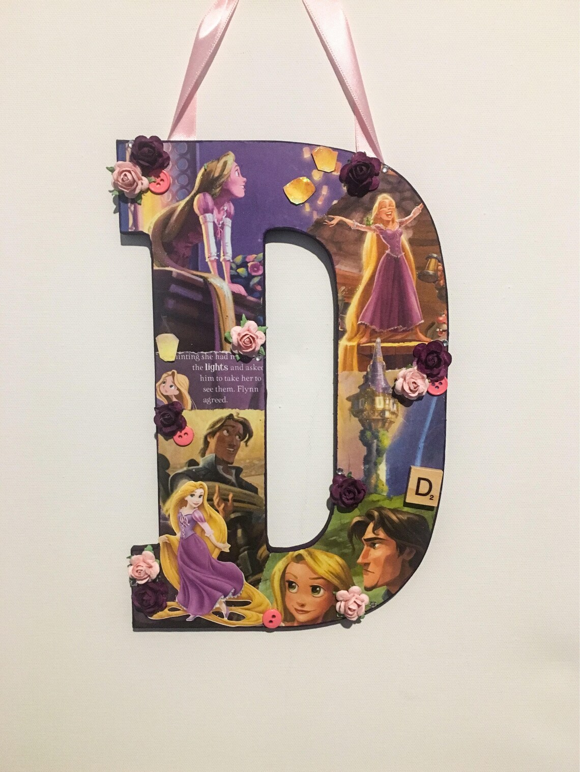 Any Rapunzel Letter from Tangled Disney Wooden Letter | Etsy
