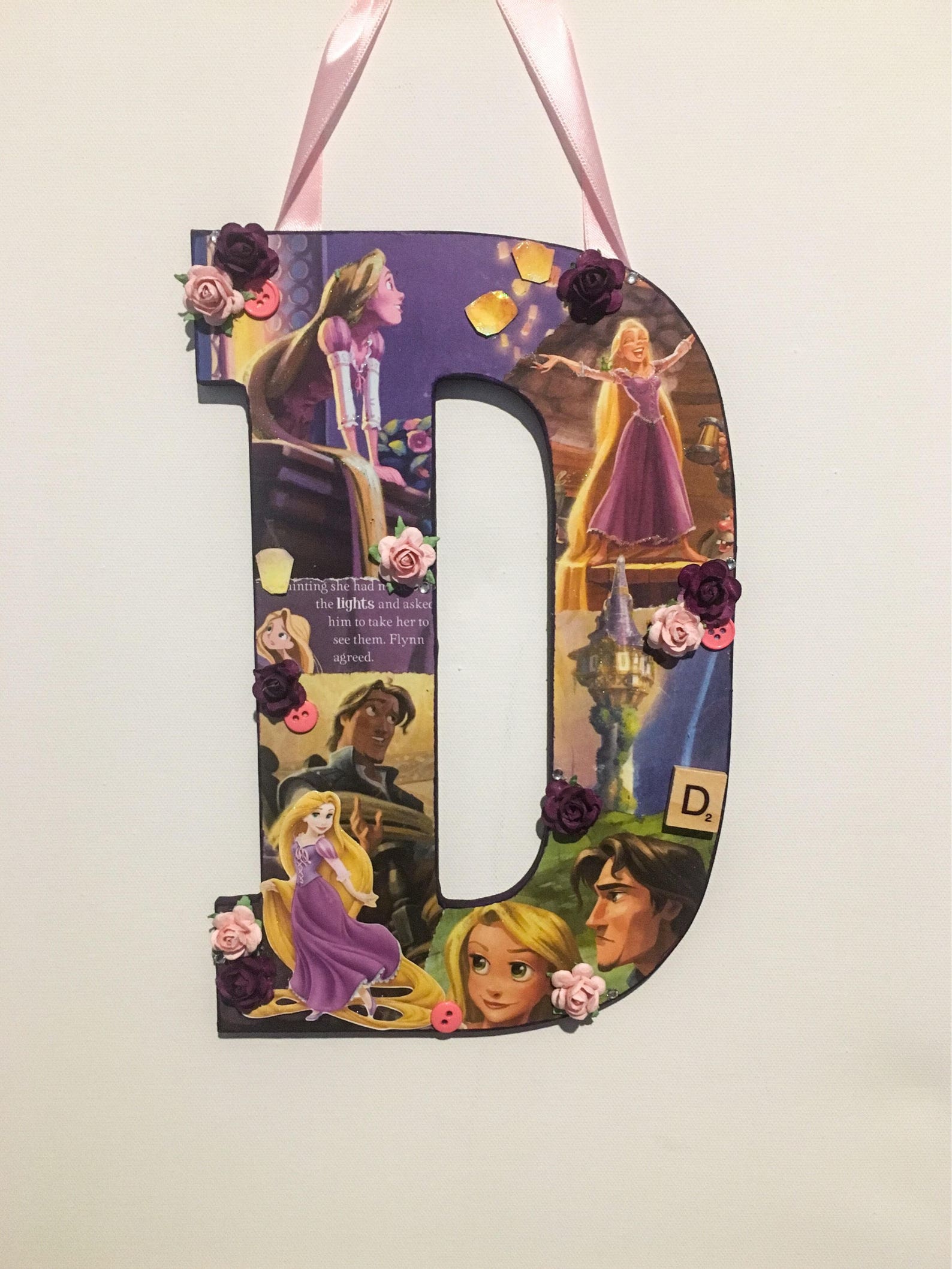 Any Rapunzel Letter from Tangled Disney Wooden Letter | Etsy