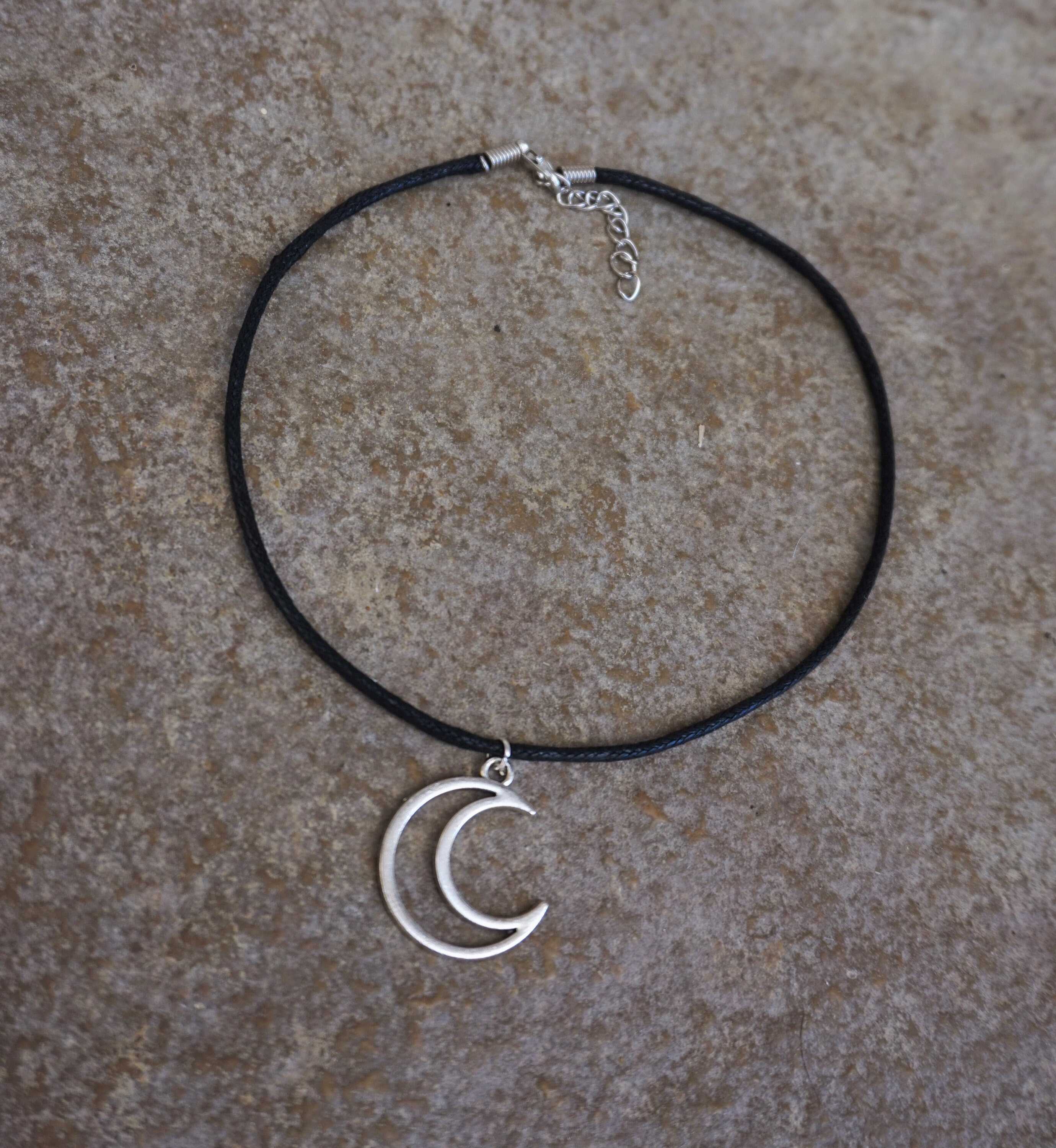 Crescent Moon Choker, Moon Jewelry Moon Necklace, Black Choker With ...