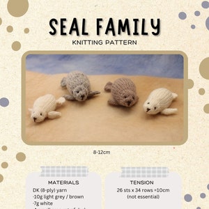 Seal Family Knitting Pattern PDF - Etsy