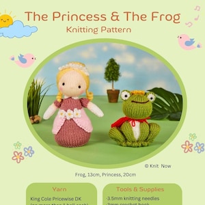 KNITTING PATTERN PDF Princess and the Frog - Etsy