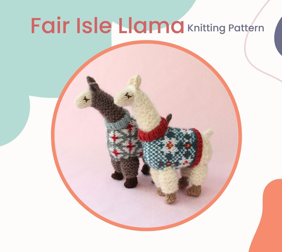 Fairisle Llama Knitting Pattern PDF - Etsy