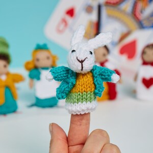 Alice in Wonderland Finger Puppets Knitting Pattern PDF - Etsy