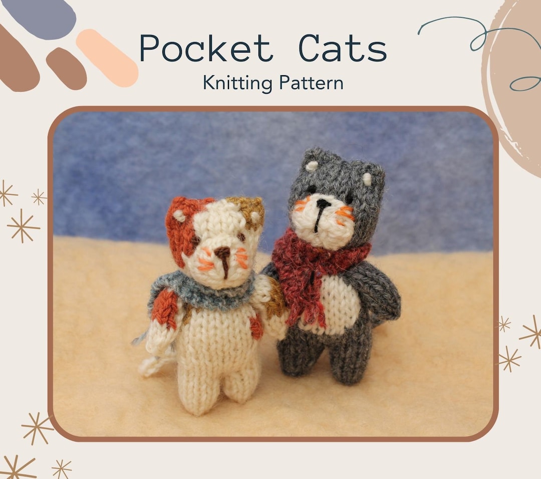 Pocket Cats Knitting Pattern PDF - Etsy