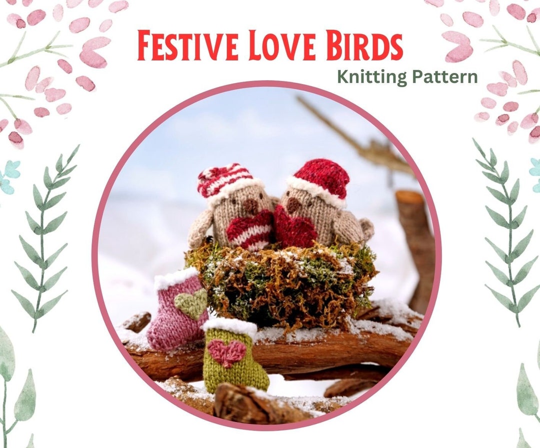 Festive Love Birds Knitting Pattern PDF - Etsy