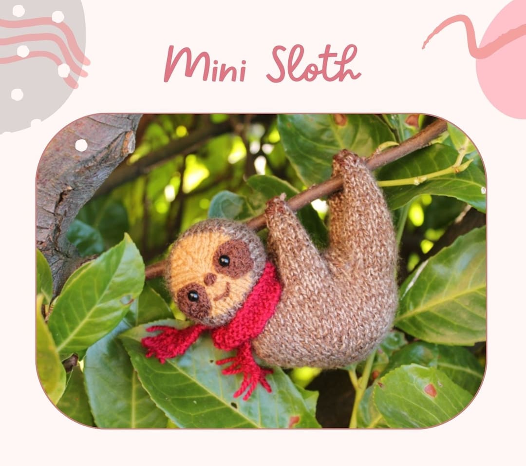 Mini Sloth Knitting Pattern PDF - Etsy