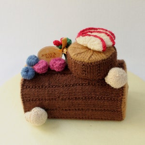 Mini Santa and Yule Log Knitting Pattern PDF - Etsy
