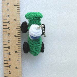 Mini Crocheted Amigurumi Keychain; Racing Car Red or Green - Etsy