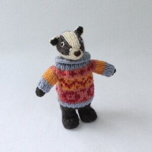 Fairisle Badger Knitting Pattern PDF Knitted Badger - Etsy
