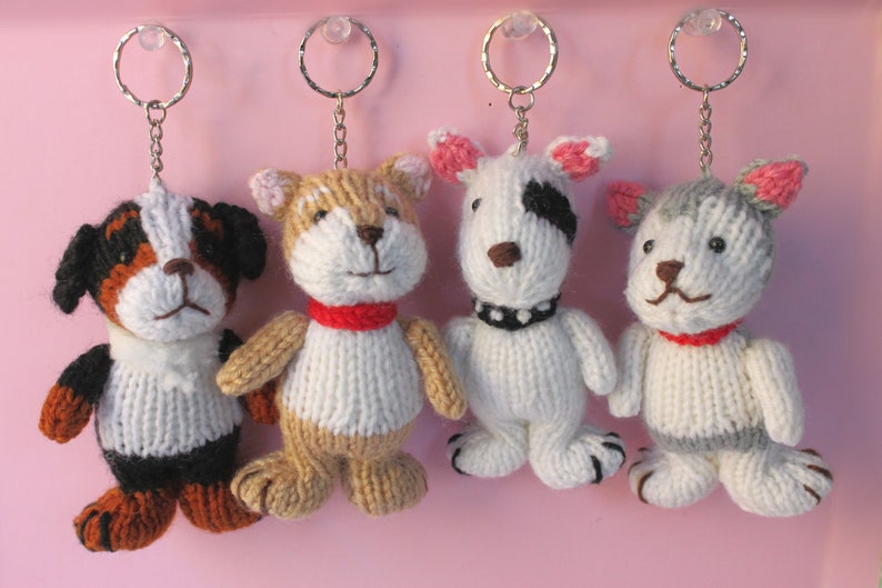 KNITTING PATTERN PDF: Puppy Keychains Set 2 - Etsy