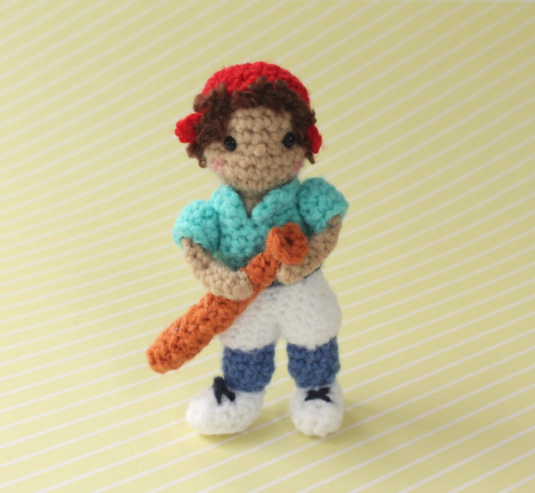 Amigurumi Dolls Crocheted Amigurumi Softball /baseball Player (B) - Etsy