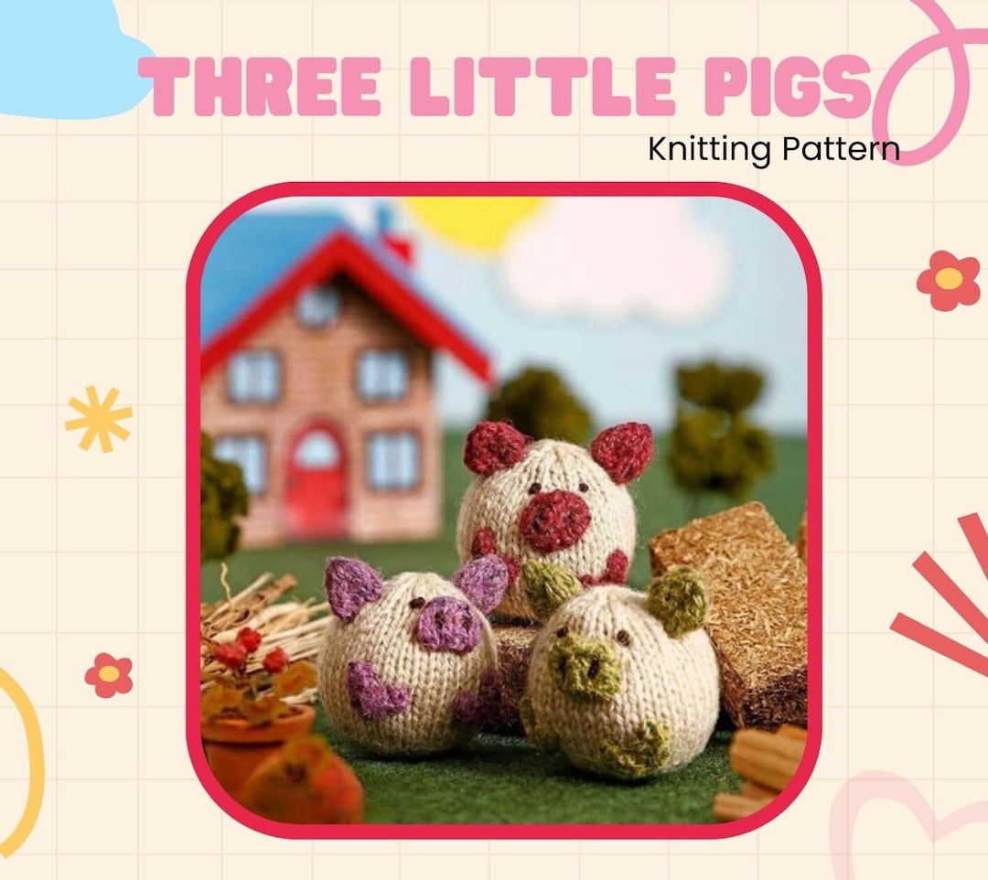 Three Little Pigs Knitting Pattern PDF - Etsy