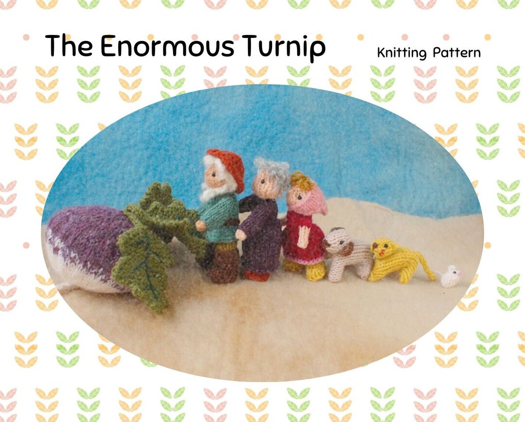 The Enormous Turnip Knitting Pattern PDF, Knitted Dolls, Dog, Cat ...