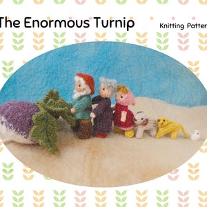 The Enormous Turnip Knitting Pattern PDF, Knitted Dolls, Dog, Cat ...