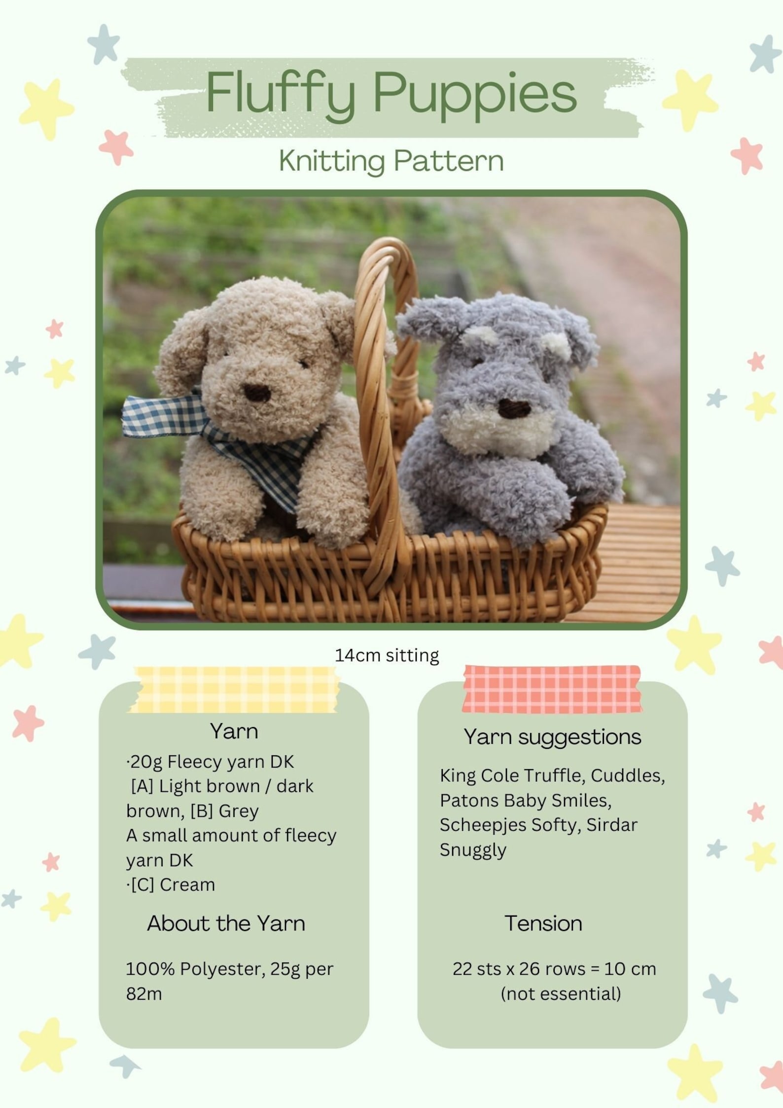 Fluffy Puppies Knitting Pattern PDF - Etsy