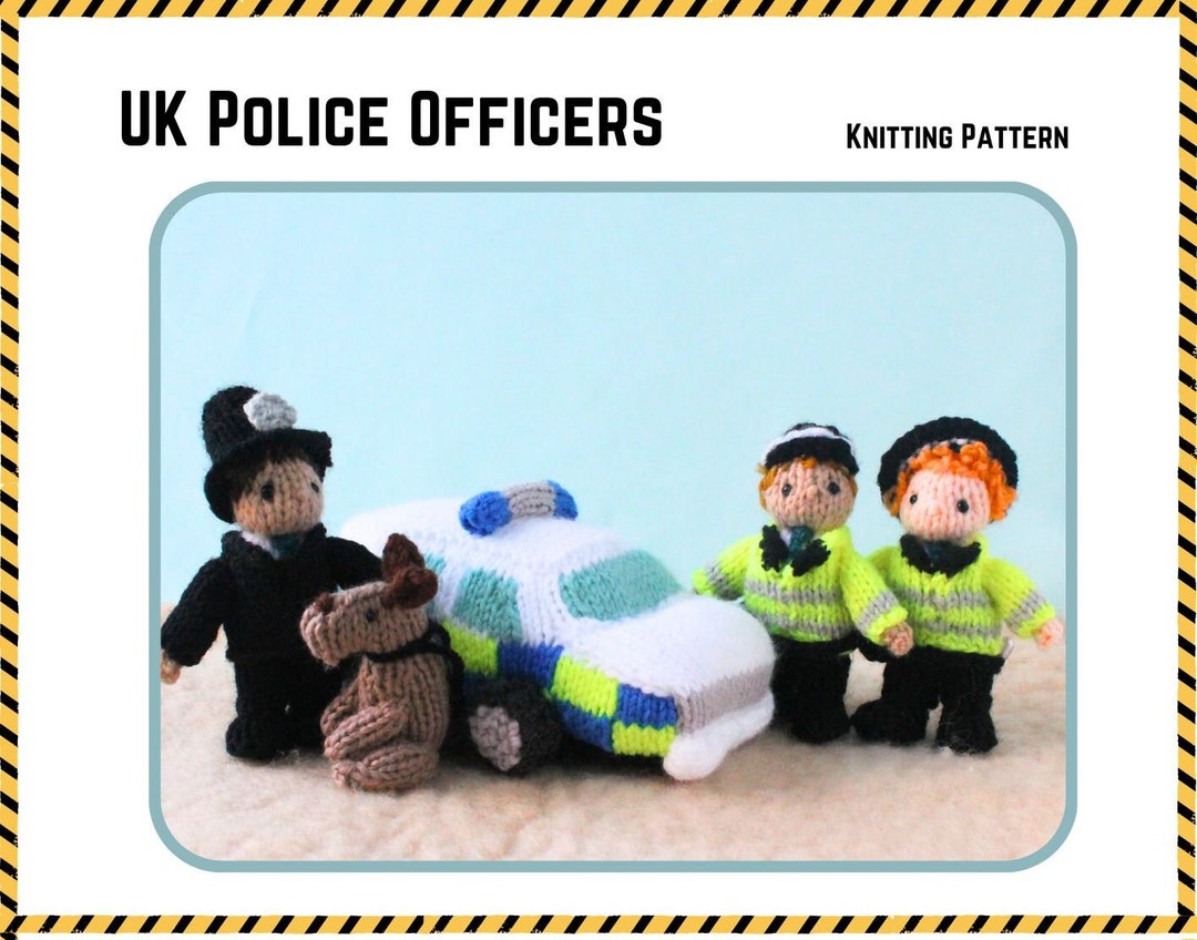 UK Police Officers Knitting Pattern PDF, Police Car, Officers, and a ...