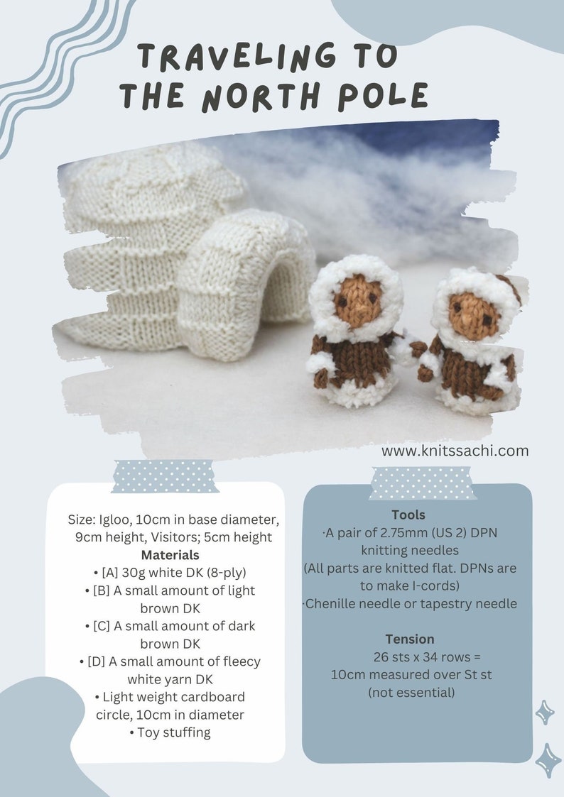 Traveling to the North Pole Knitting Pattern PDF - Etsy