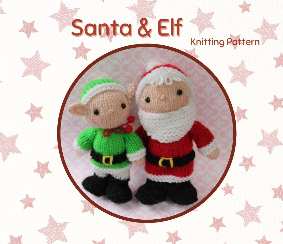 Santa and His Elf Knitting Pattern PDF - Etsy