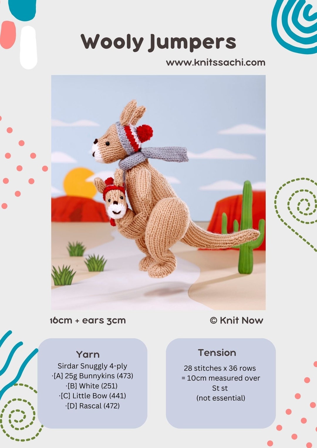 Knitting Pattern PDF Woolly Jumper Kangaroos - Etsy
