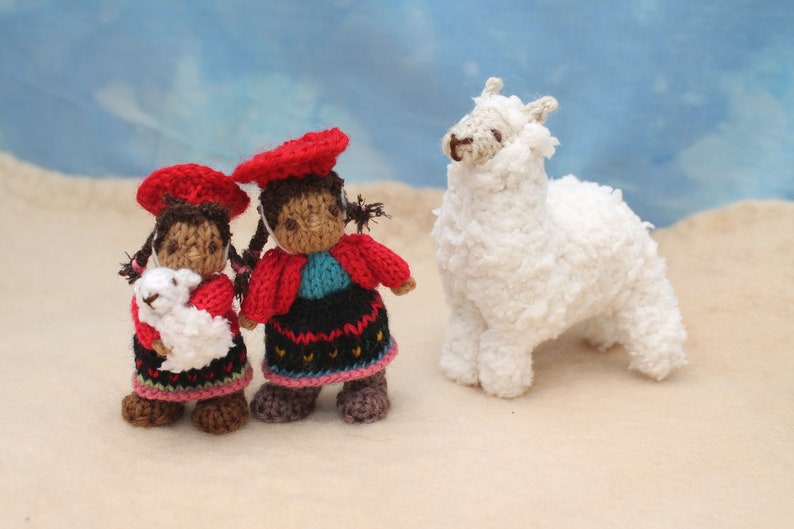 Traveling to Peru Traditional Costume Girls and a Llama - Etsy