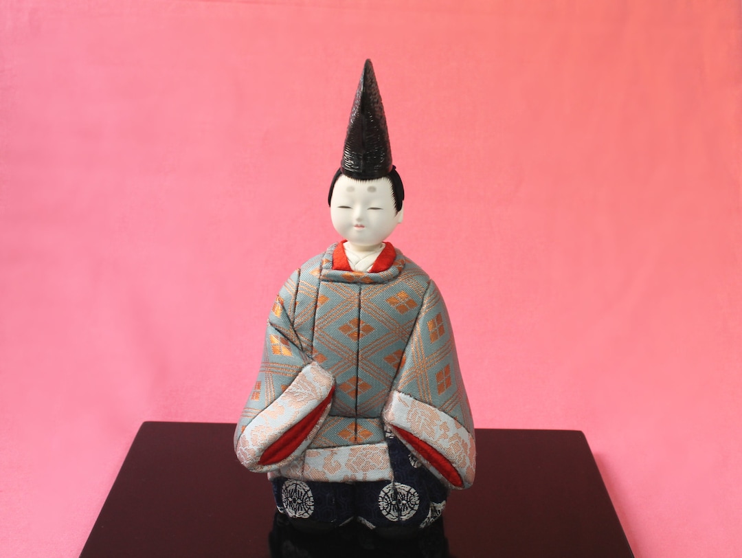 Vintage Kimono Kimekomi Doll Male Doll Hikaru Genji With Porcelain Face ...
