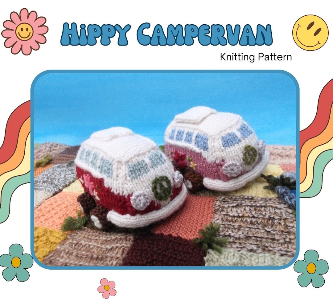 The Hippy Campervan Knitted Van Knitting Pattern PDF - Etsy