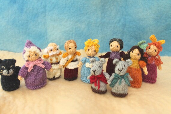 Cinderella Fairy Tale Knitted Finger Puppets Set - Etsy