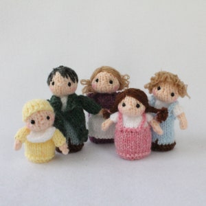 Family Finger Puppets, Knitted Puppets, Knitting Pattern PDF - Etsy