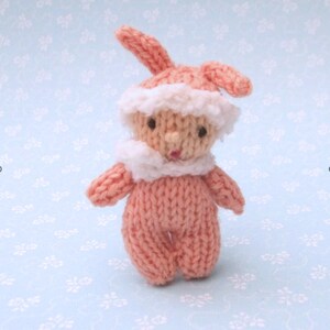 Little Snow Boy and Bunny Girl Knitting Pattern PDF - Etsy