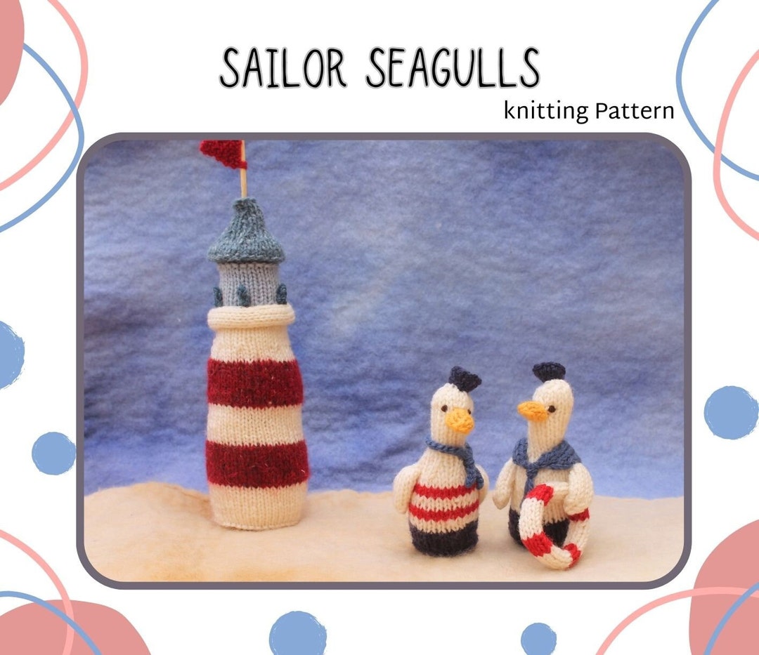 Sailor Seagulls and Lighthouse Knitting Pattern PDF - Etsy