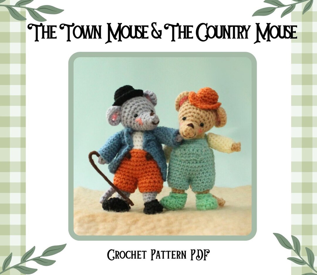 The Town Mouse and the Country Mouse Crochet Amigurumi Pattern PDF - Etsy