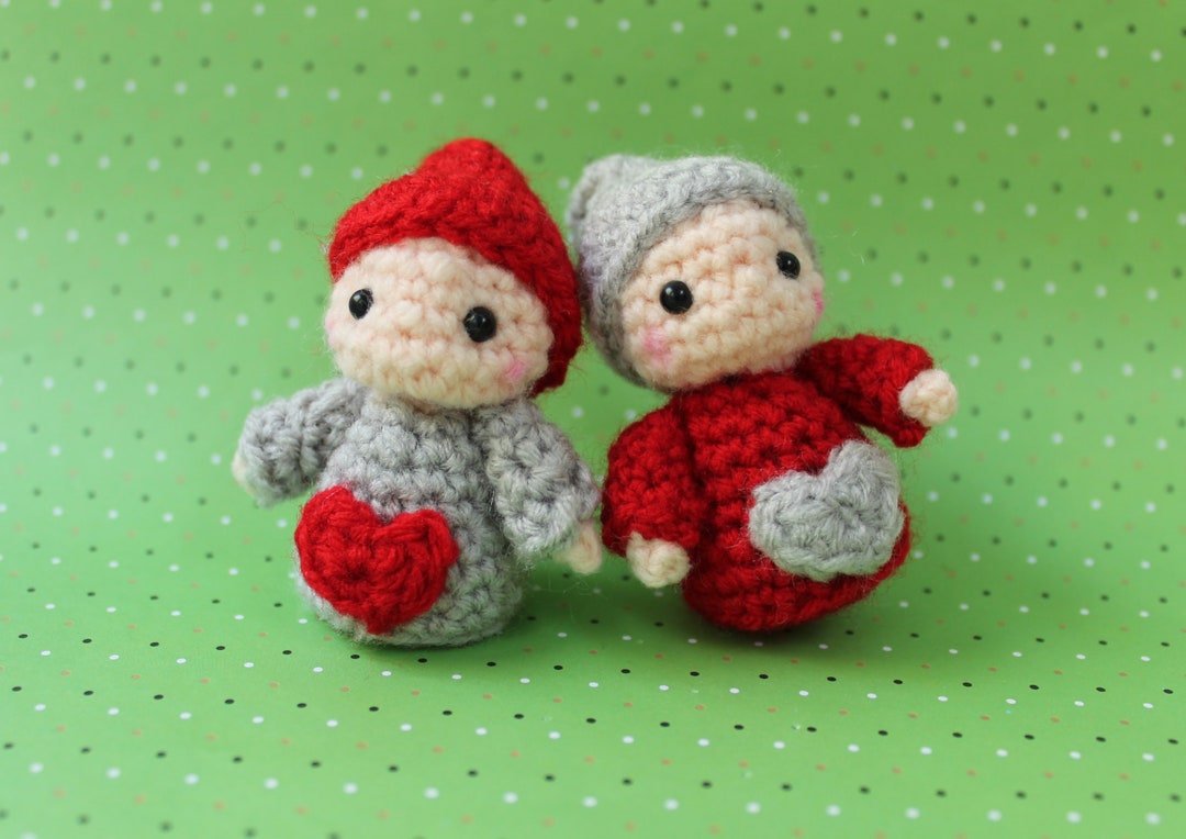 Mini Amigurumi Heart Dolls - Etsy
