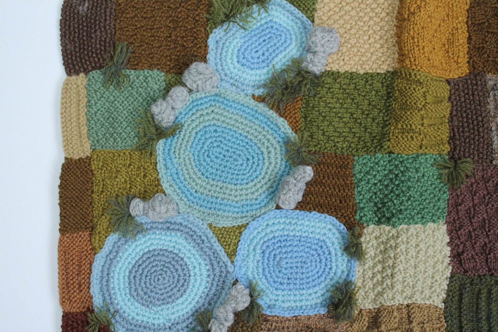 Hand-knitted Patchwork Playmat H for Safari Woodland or - Etsy