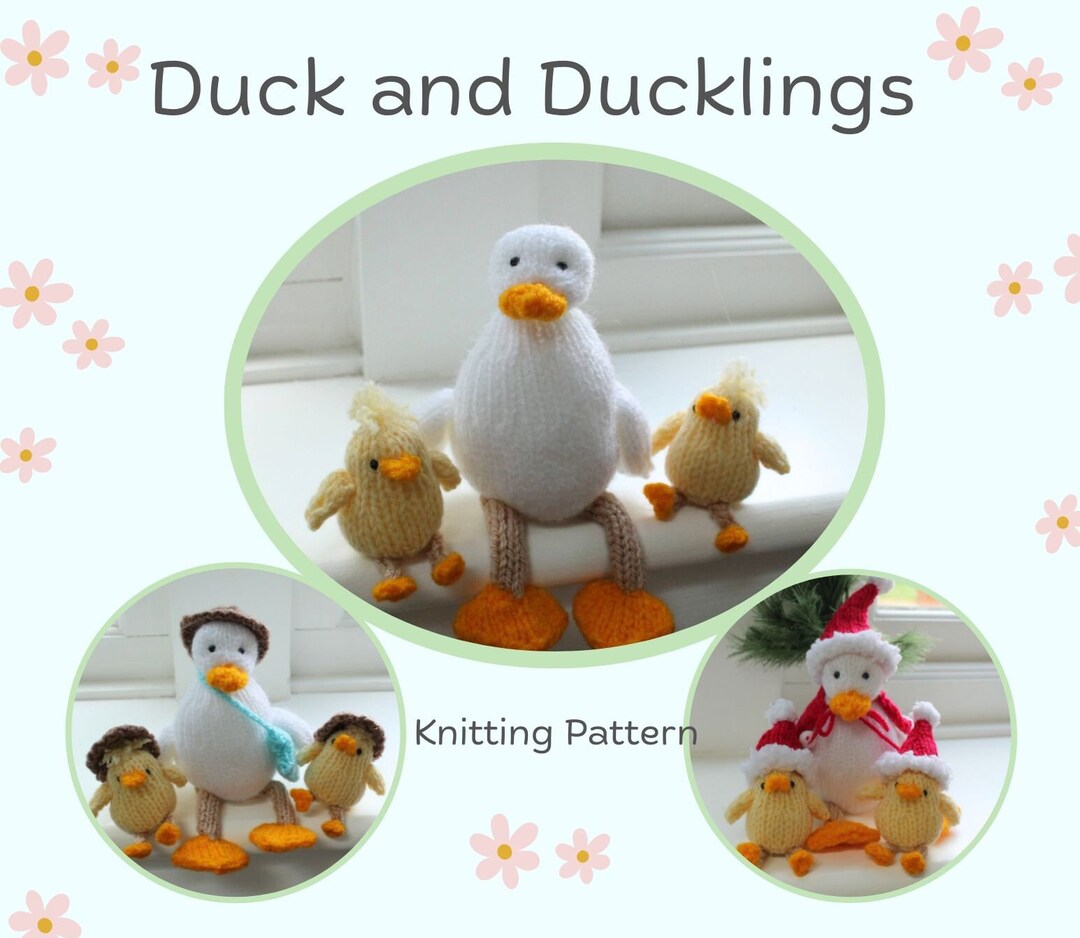 KNITTING PATTERN PDF Mummy Duck and Ducklings - Etsy