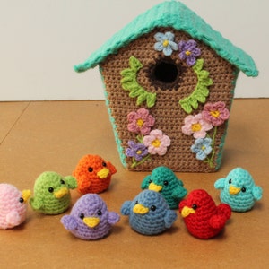 CROCHET PATTERN PDF: Birdhouse and Little Amigurumi Birds - Etsy