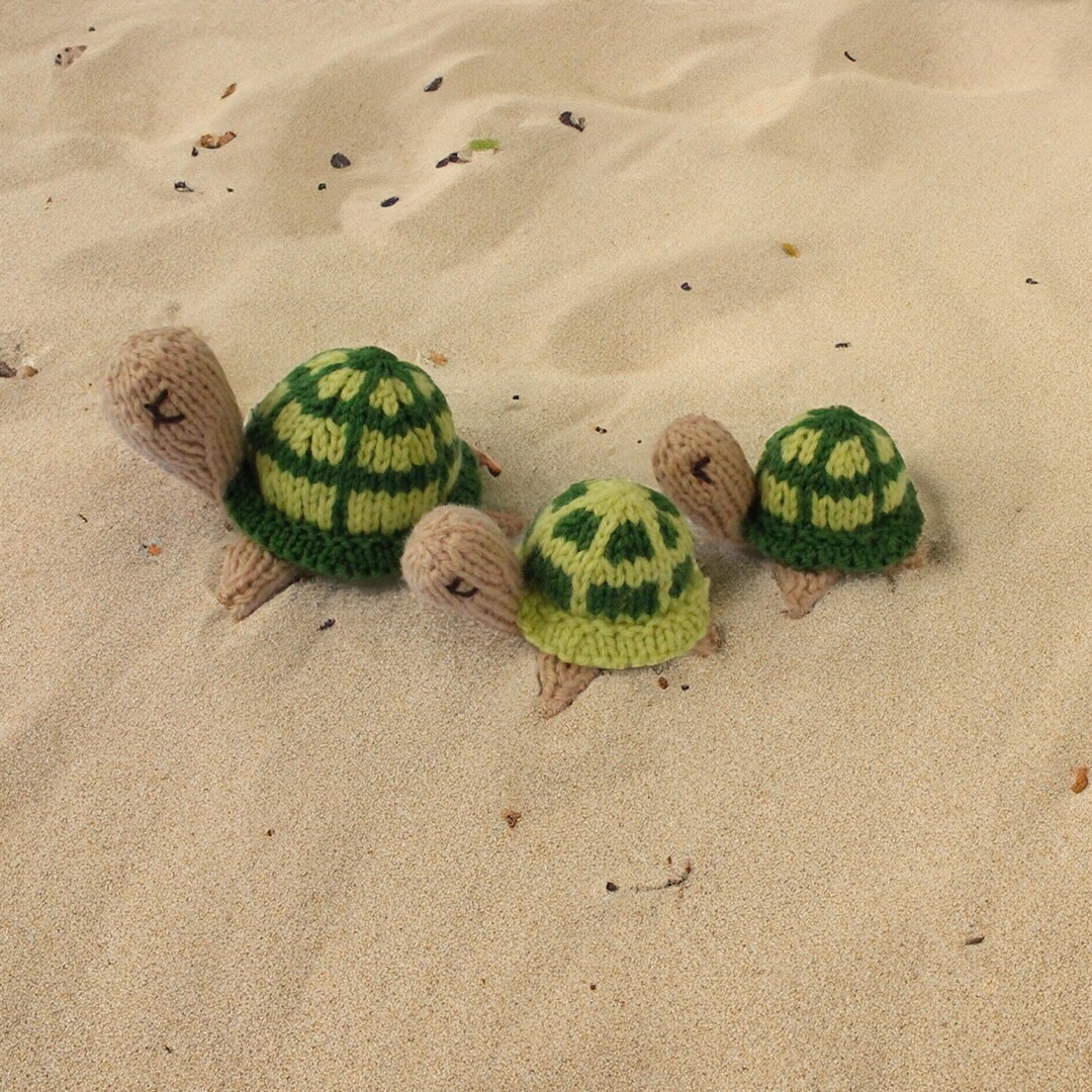 Knitted Sea Turtle Family Set - Etsy