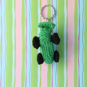 Mini Crocheted Amigurumi Keychain; Racing Car Red or Green - Etsy