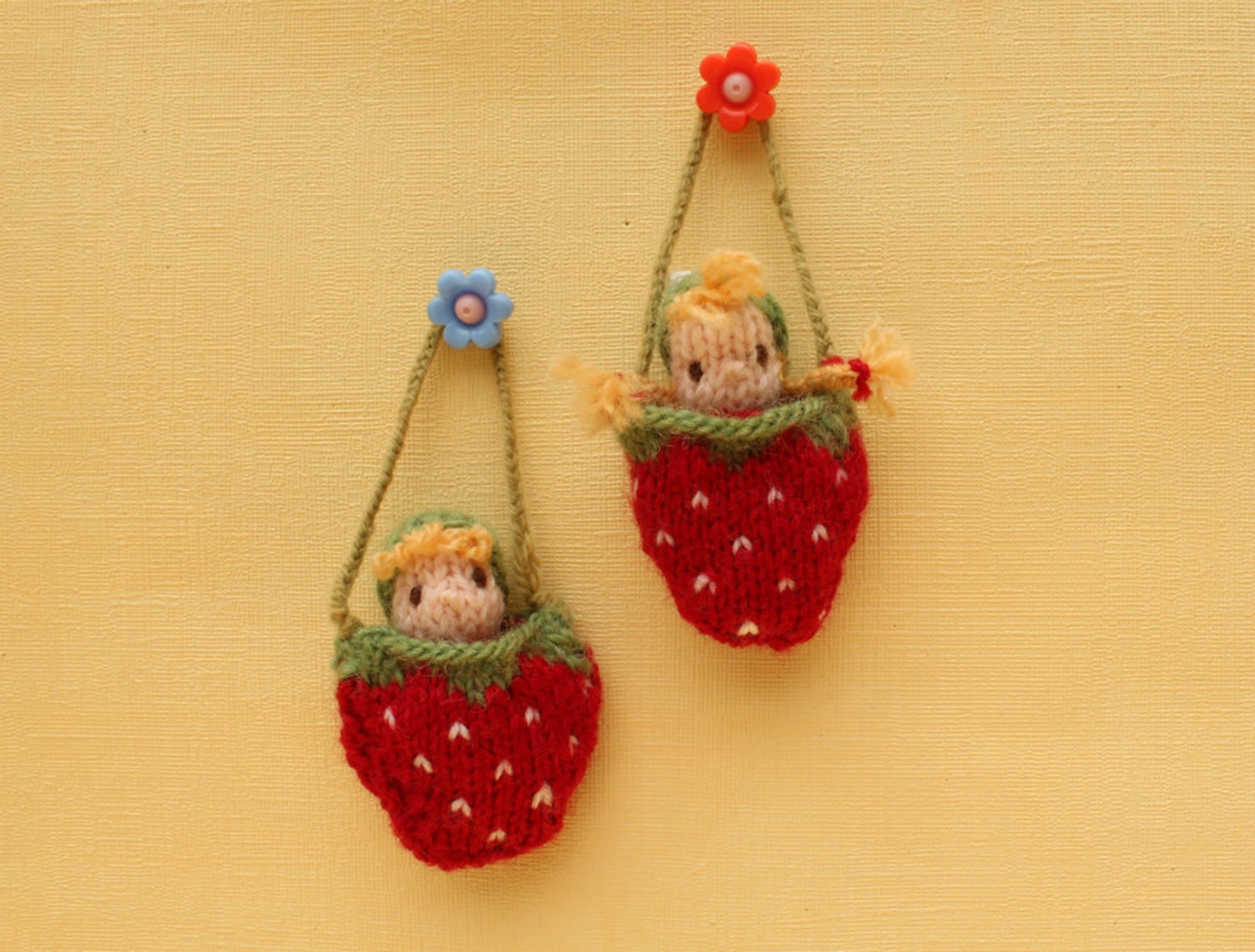 Strawberry Babies Knitting Pattern PDF - Etsy