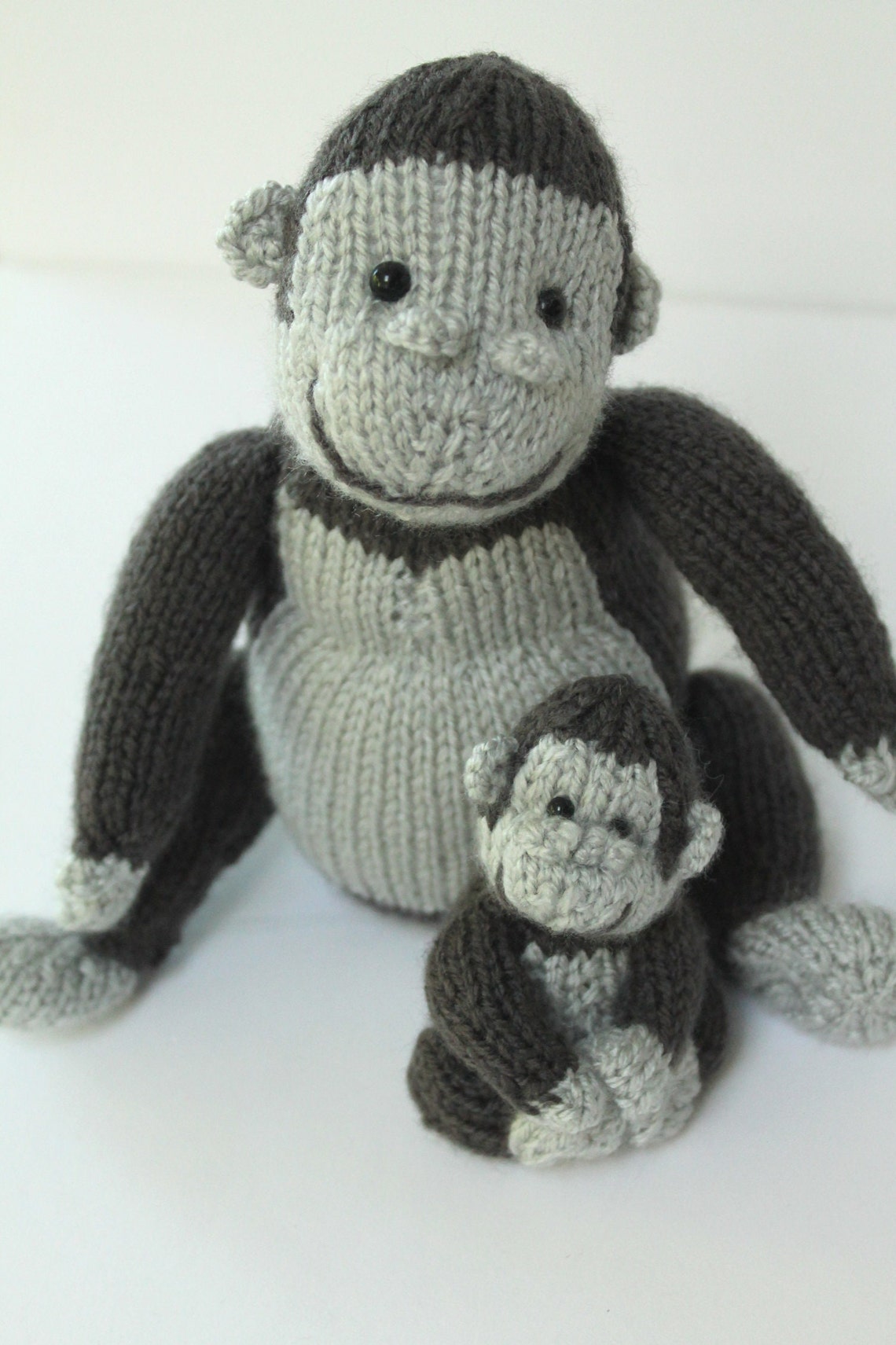 Mummy and Baby Gorilla Knitting Pattern PDF - Etsy