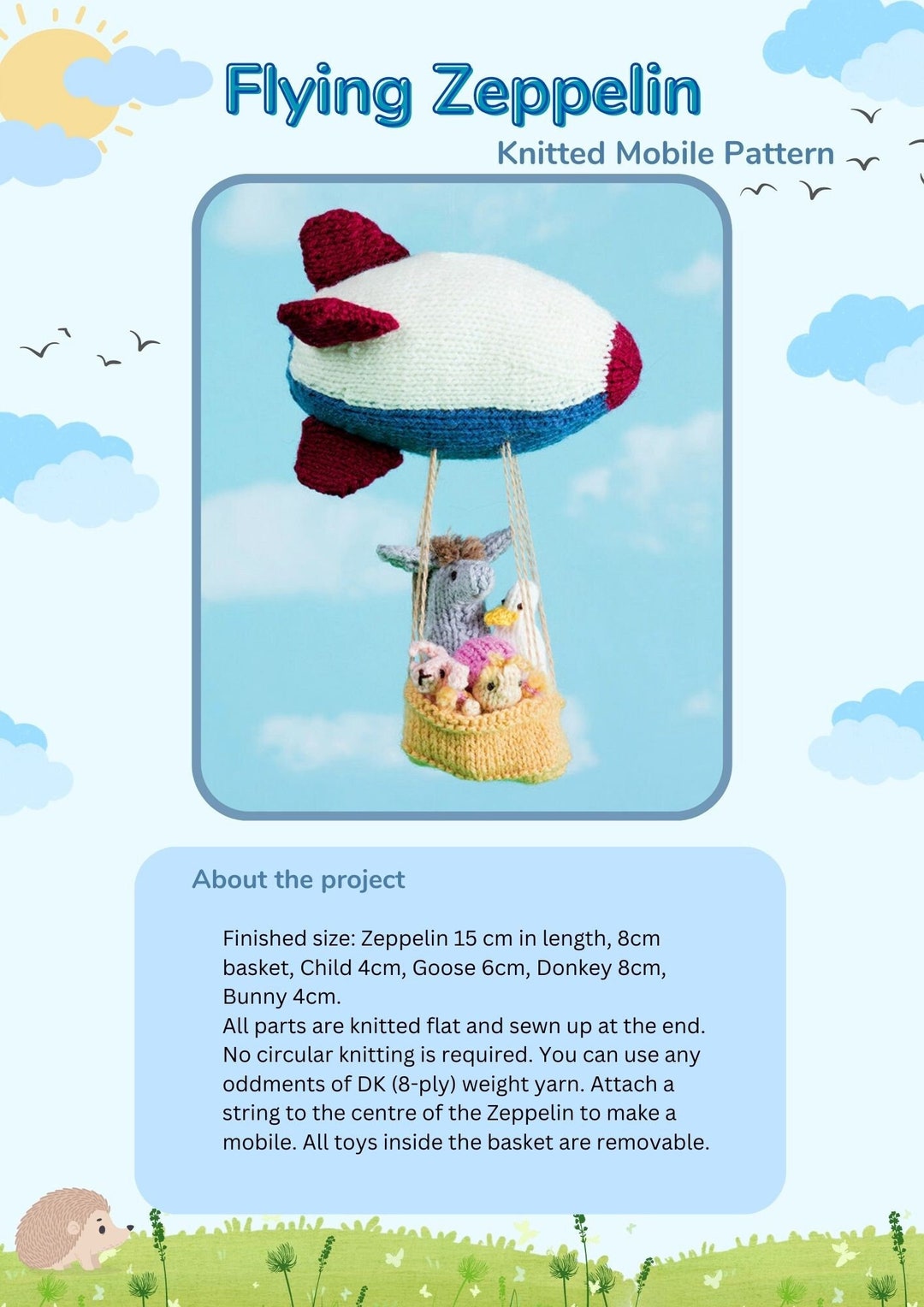 Flying Zeppelin Knitting Pattern PDF - Etsy