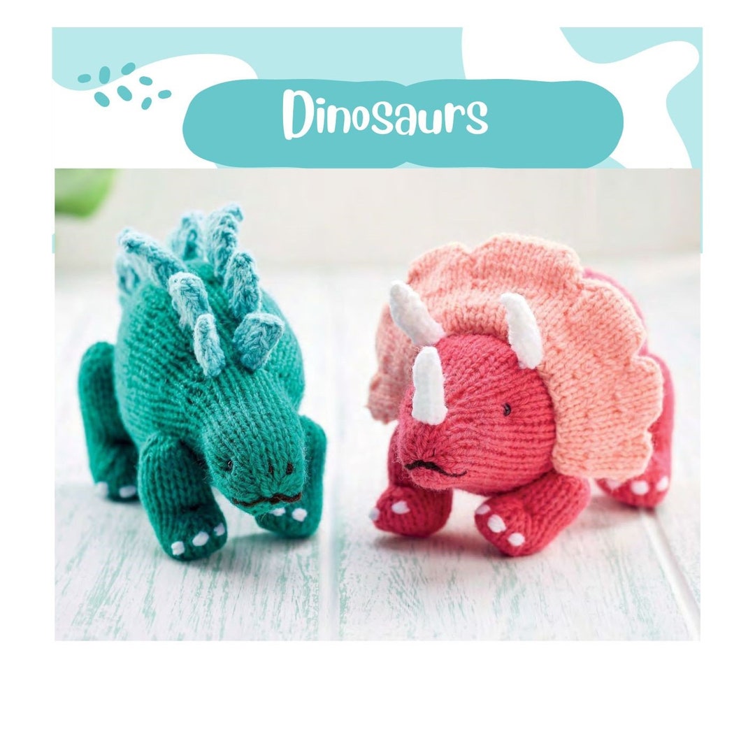 Knitting Pattern PDF Dinosaurs - Etsy