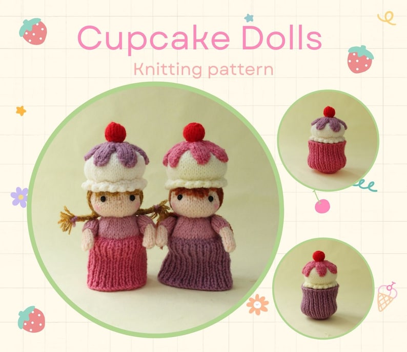 Cupcake Dolls Knitting Pattern PDF - Etsy