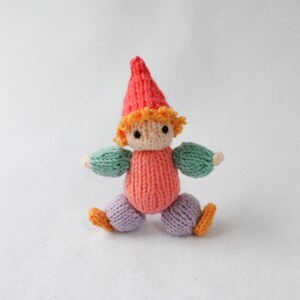 Knitted Little Jester Toy Doll - Etsy