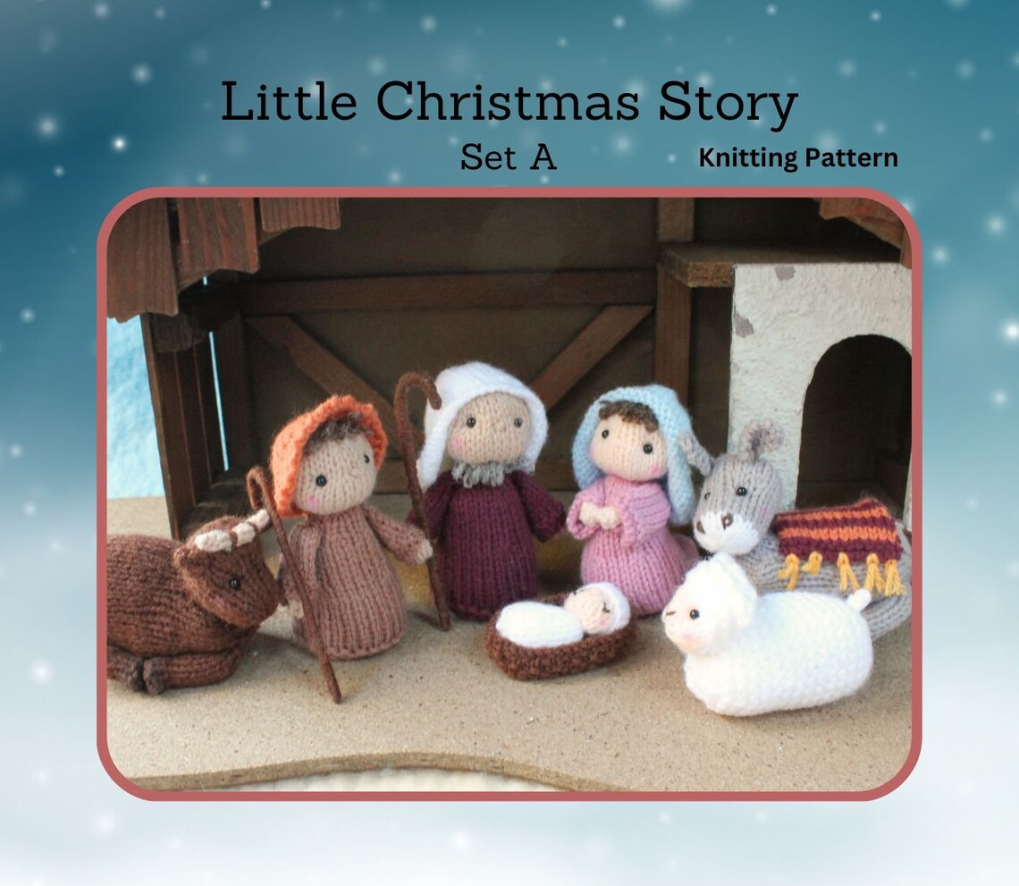 Little Christmas Story Set A Nativity Dolls Knitting Pattern PDF - Etsy